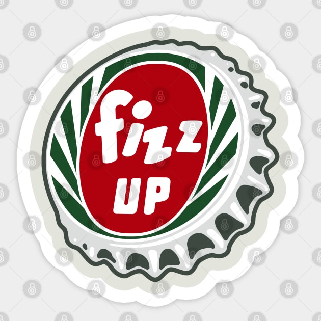 Vintage Fizz Up Soda Bottlecap - Retro Vintage Aesthetic - Sticker ...