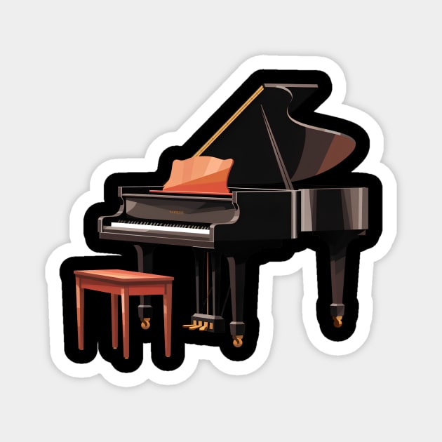 Grand Piano - Music Instrument - Magnet | TeePublic