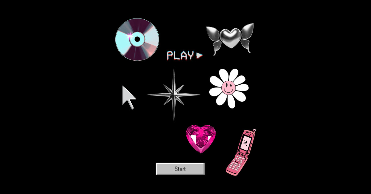 Y2k Cyberwave Pink - Cyber - Sticker | TeePublic