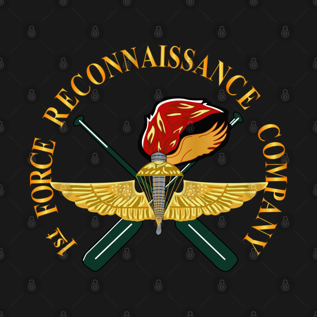 1st Force Recon Company wo FMF PAC -BckGrd - Marine Corps - T-Shirt ...
