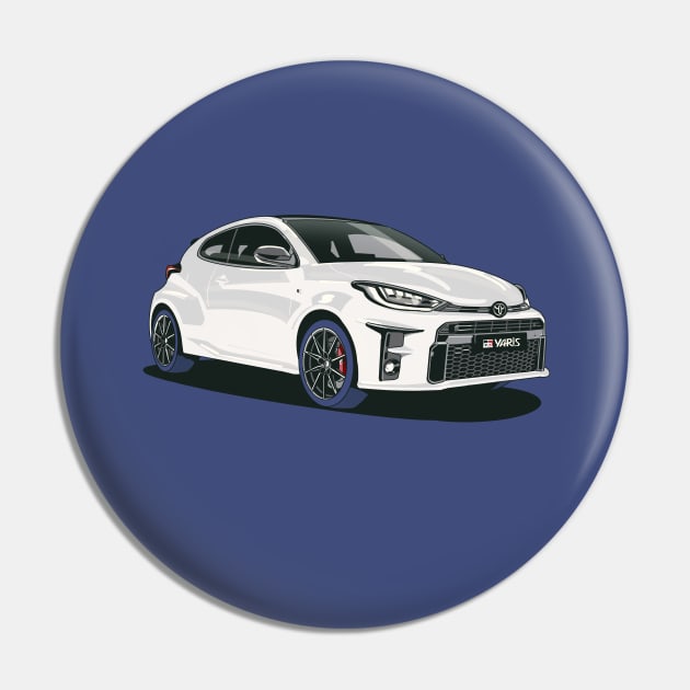 Toyota Gr Yaris In Glacier White Toyota Car Pin Teepublic