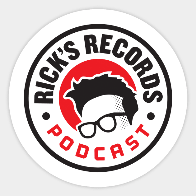 RRP ROUND LOGO - Ricks Records Podcast Music Pop Rock - Sticker | TeePublic