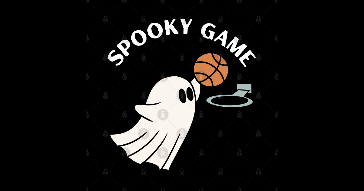 Spooky game, ghost playing basketball. Halloween - Halloween Basketball ...