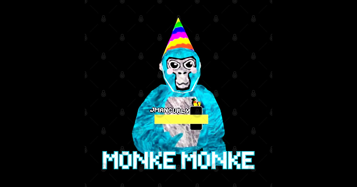 jmancurly Monke Monke - Jmancurly - Sticker | TeePublic