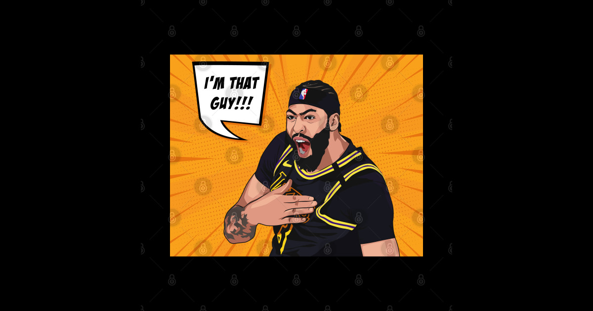 Anthony Davis Cartoon Artwork - Lakers - Sticker | TeePublic