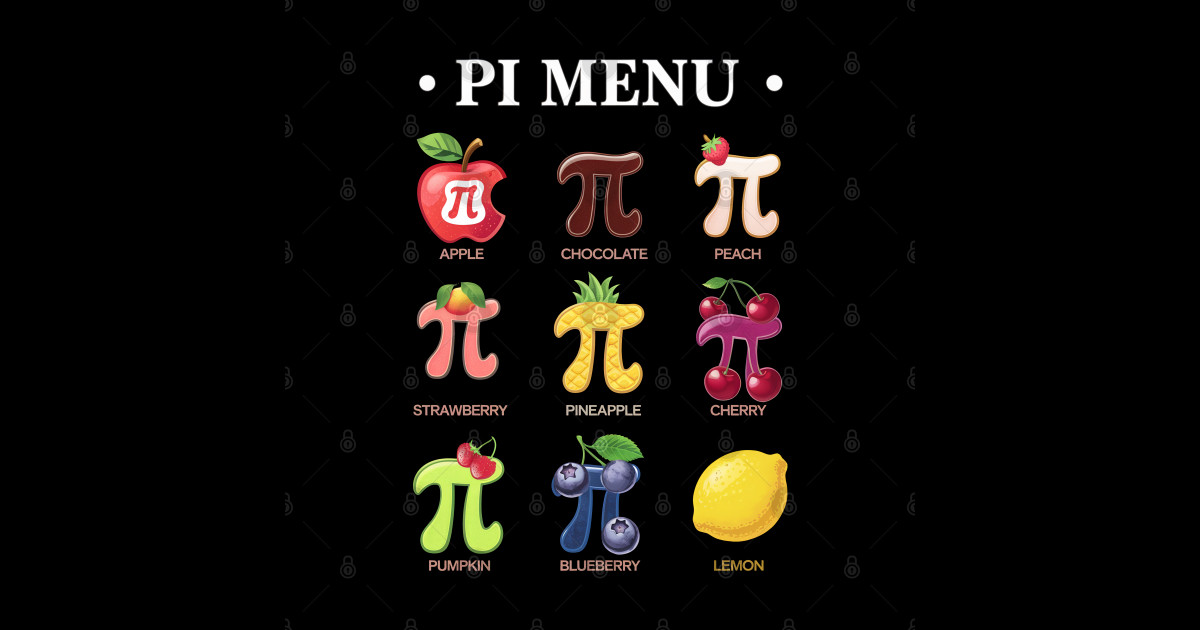 Pi Menu Funny Pi 3.14 Math Teacher Pie Menu Mathematics - Pi Menu ...