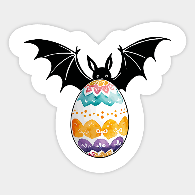 Easter Bat Watercolor - Easter - Sticker | TeePublic