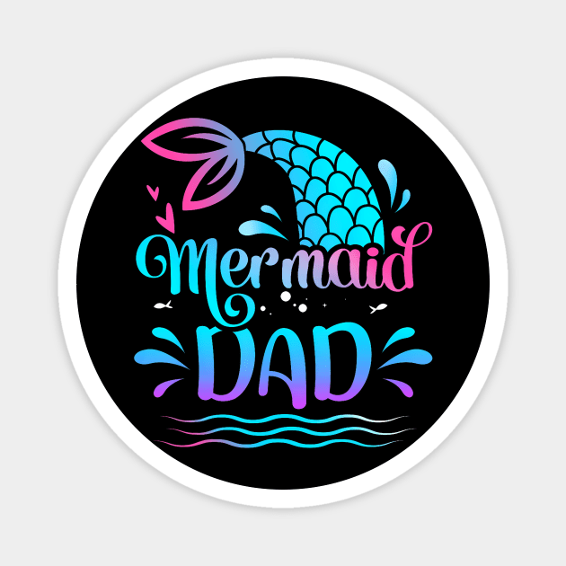 Mermaid Dad Cute Mermaid Birthday Family Matching - Mermaid Dad Cute ...