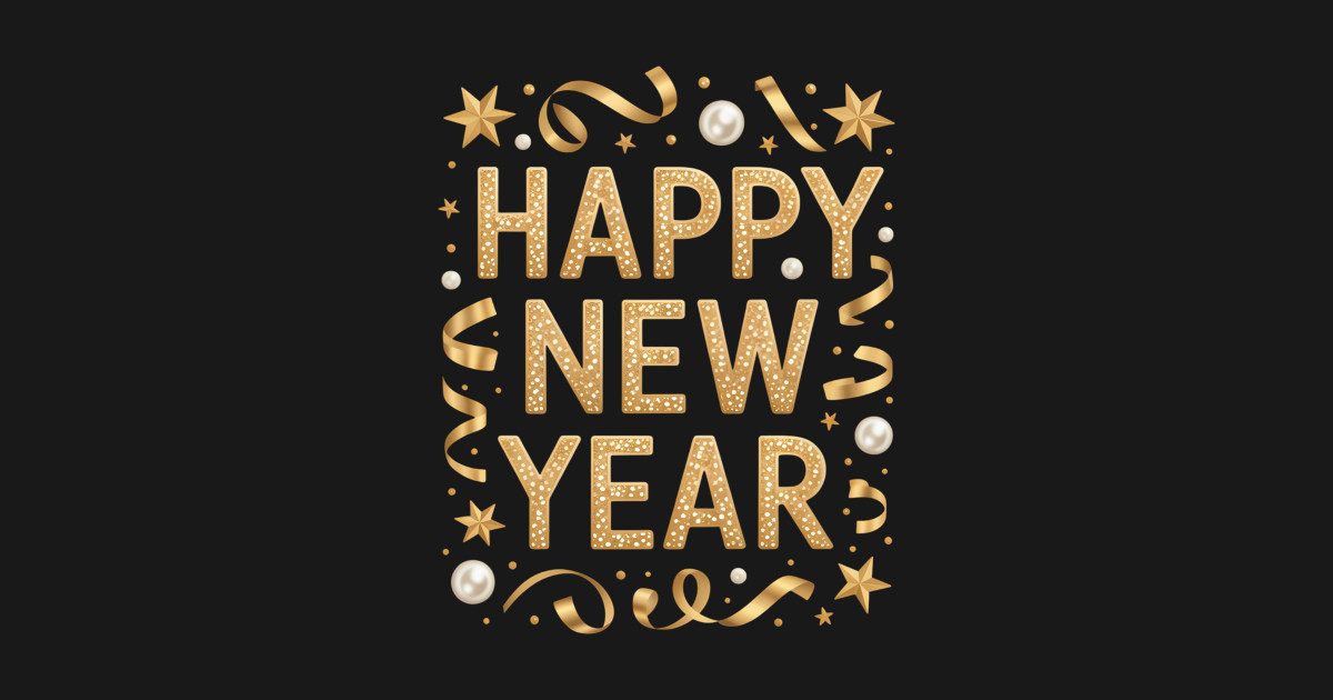 Golden Confetti - New Year's Eve Happy New Year - Golden Confetti New ...