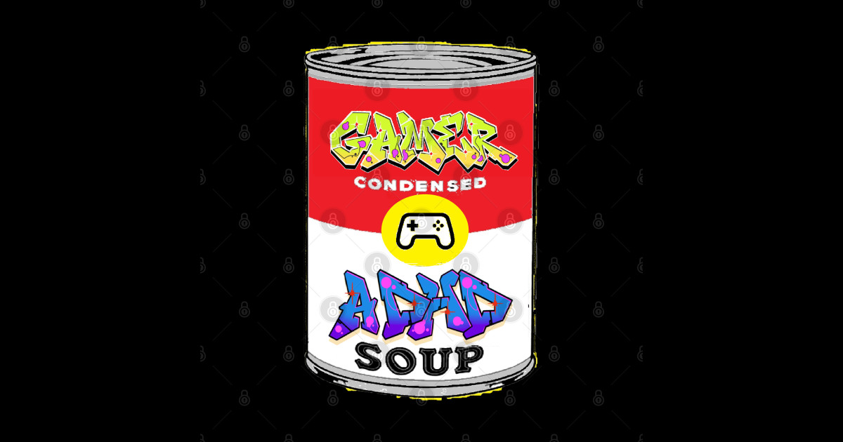 Adhd Gamer Soup 23 - Gamer - Sticker | TeePublic