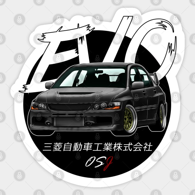JDM EVO Black Sun Edition - Mitsubishi Lancer Evolution - Sticker ...