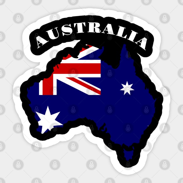 Australia Map - Australia Map - Sticker | TeePublic