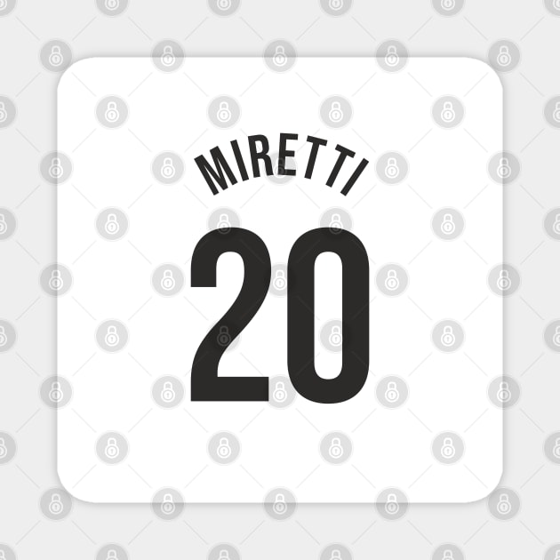 Miretti 20 Home Kit - 22/23 Season - Fabio Miretti - Magnet | TeePublic