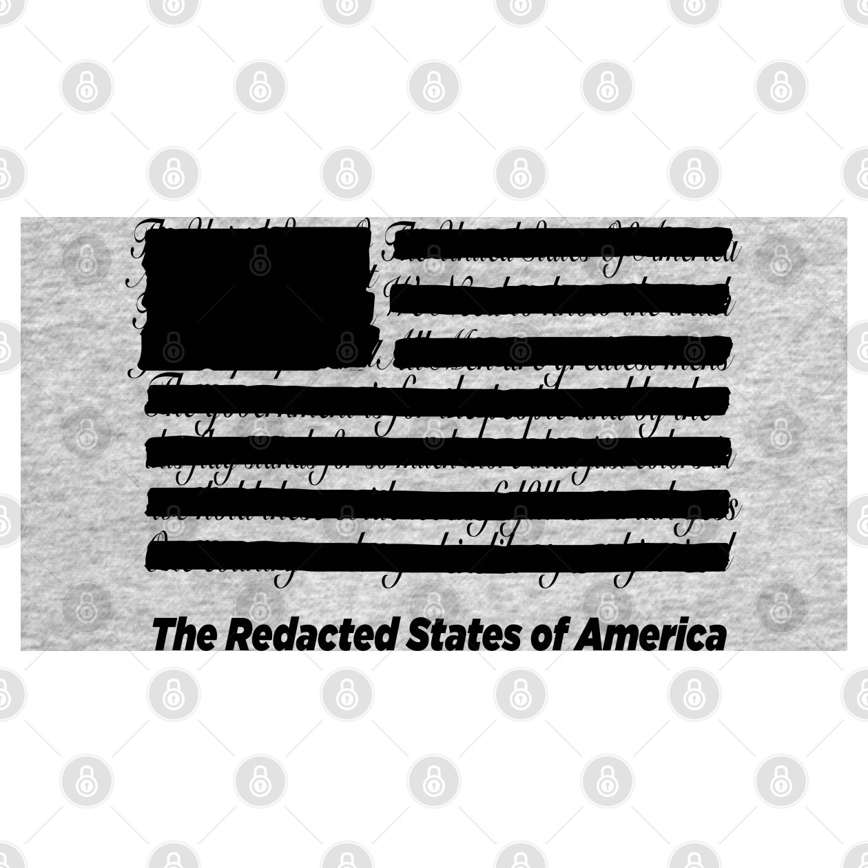 Redacted States of America - Redacted Flag - T-Shirt | TeePublic
