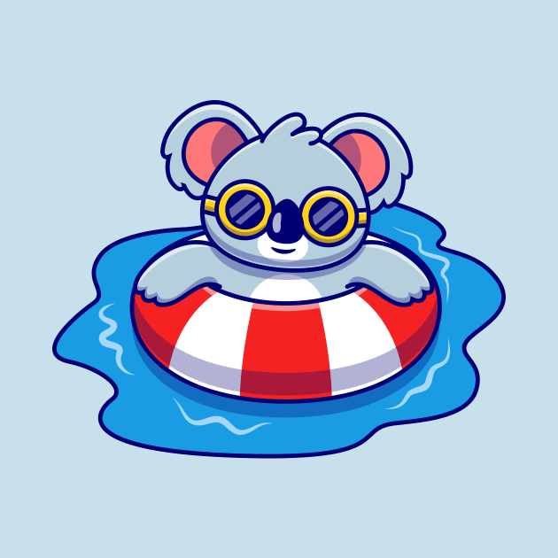 Cute Koala Swimming Summer Cartoon - Cute Koala Swimming Summer Cartoon ...