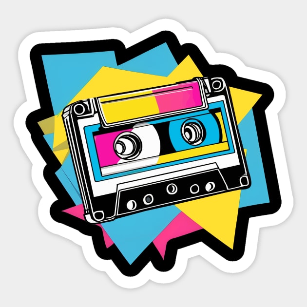 Mixtape cassette 80s retro style gift - Mixtape - Sticker | TeePublic