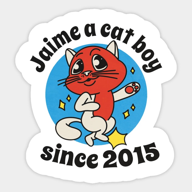 Cartoon cat animal dancing - Cartoon Cat Animal Dancing - Sticker ...
