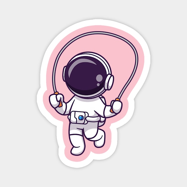 Cute Astronaut Playing Jump Rope Cartoon - Cute Astronaut Playing Jump ...