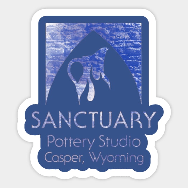 SPS logo blue brick - Pottery - Sticker | TeePublic