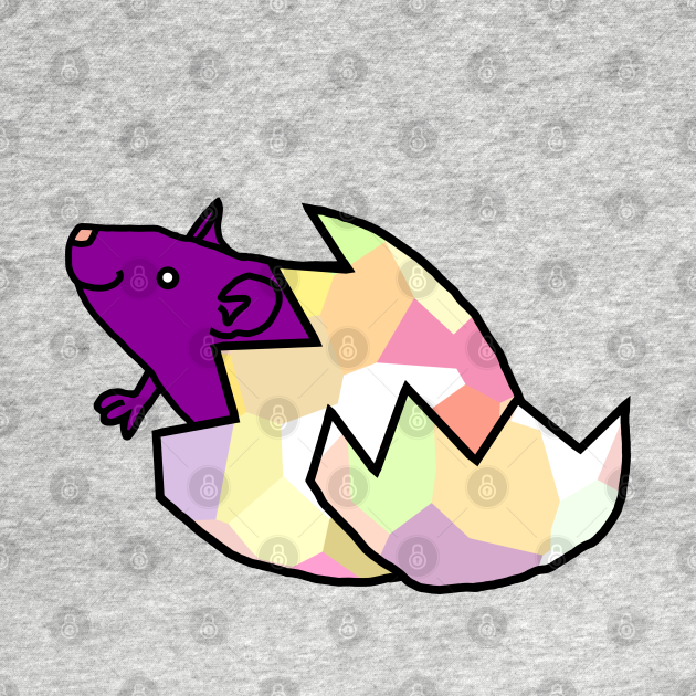 Cute Rat Hatching from Easter Egg - Easter - T-Shirt | TeePublic