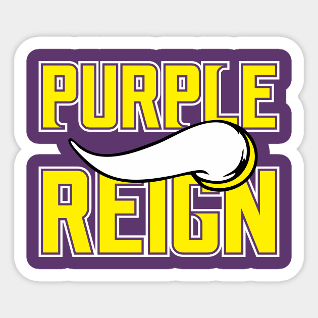 Viking Purple Reign Logo - Minnesota Vikings - Sticker | TeePublic