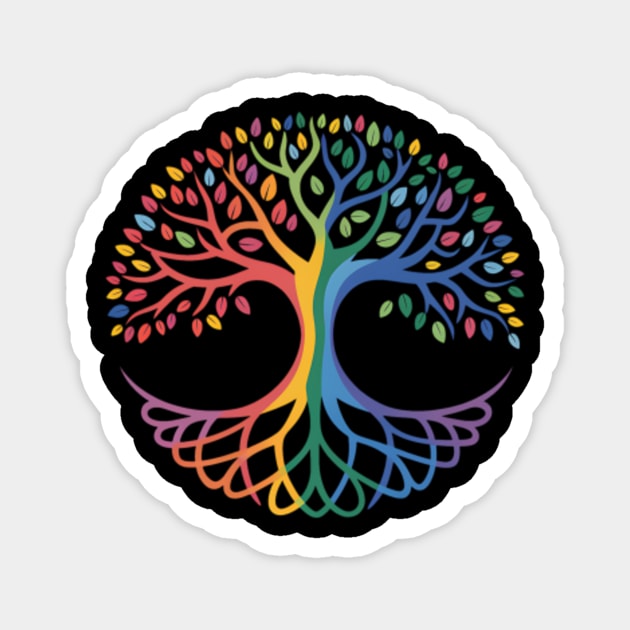Tree Life Rainbow LGBT Cool Gay Pride Flag Ally - Tree Life Rainbow ...