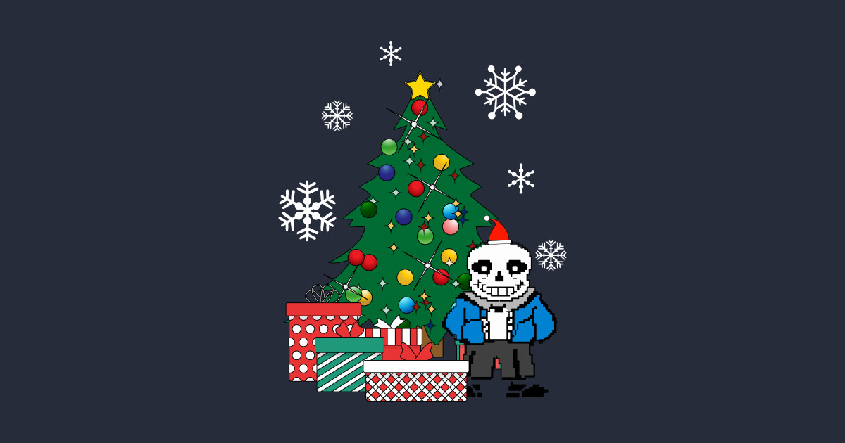 Sans Around The Christmas Tree Undertale - Undertale - Plakat i Druk ...