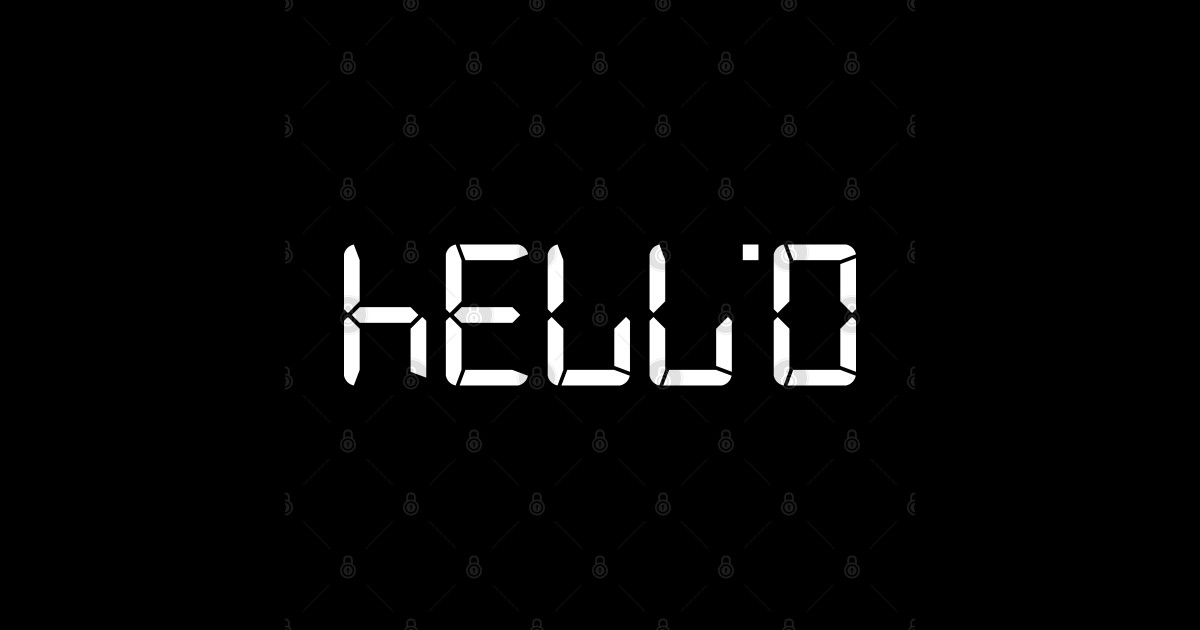 Hello – Upside Down Calculator Word - Calculator Numbers - Sticker ...