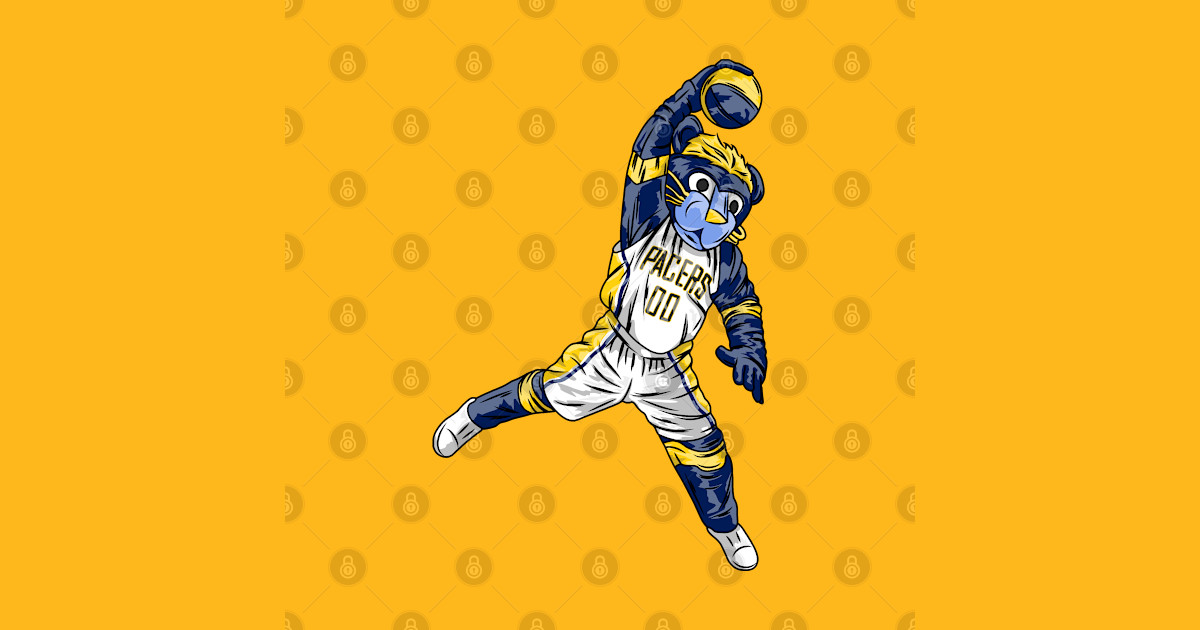 Boomer Indiana Mascot Cartoon - Indiana Pacers - T-Shirt | TeePublic
