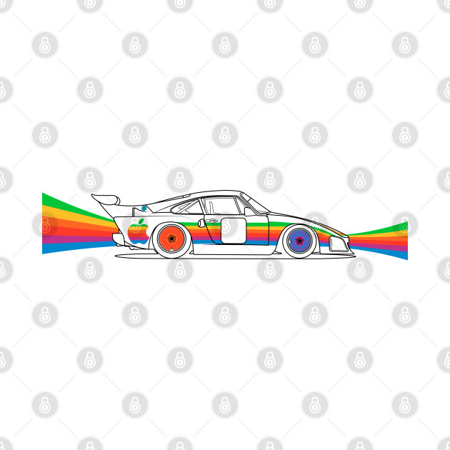 Rainbow racer - Porsche 935 - T-Shirt | TeePublic