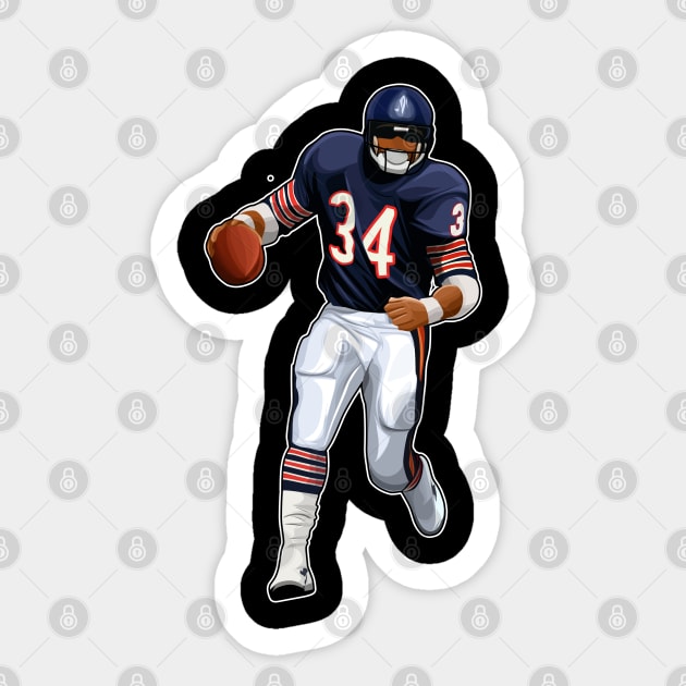 Walter Sweetness Payton - Walter Payton - Sticker | TeePublic
