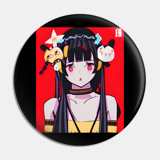 Anime Girl Waifu Japanese Aesthetic Kawaii Otaku Anime Girl Otaku Pin Teepublic