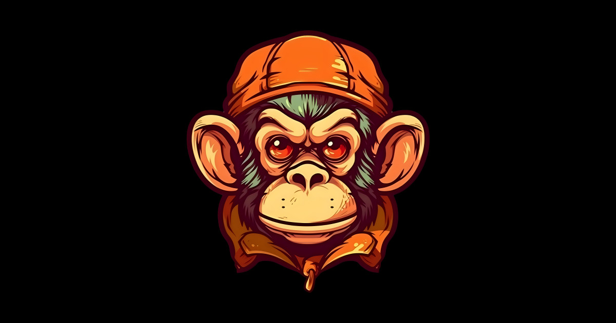 Monkey Rapper - Monkey Lover - Sticker | TeePublic