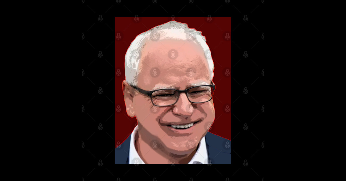tim walz - Tim Walz - Sticker | TeePublic