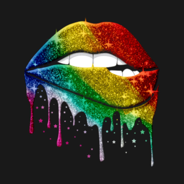 Dripping Lips Pride Lgbt Shirt Gay Love Lesbian Rainbow T Gay Beat
