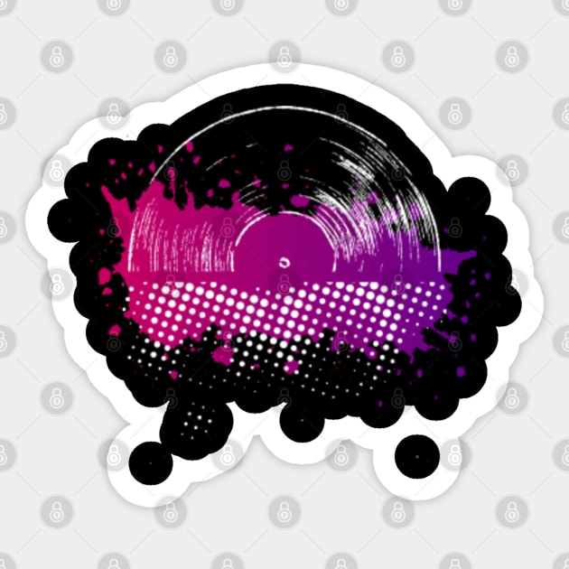 Classic Vinyl Record - Vintage Music - Sticker | TeePublic