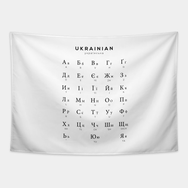 Ukrainian Alphabet Chart, Ukraine Cyrillic Language Chart, White ...