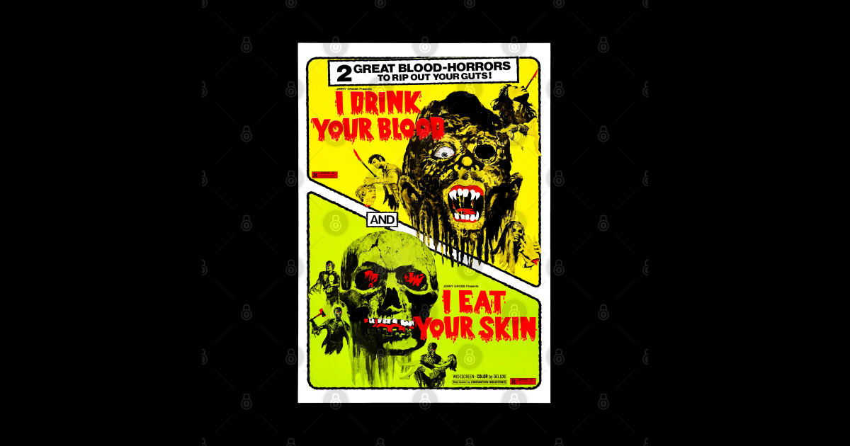 I Drink Your Blood & I Eat Your Skin Combo (1971) - Horror - Sticker ...