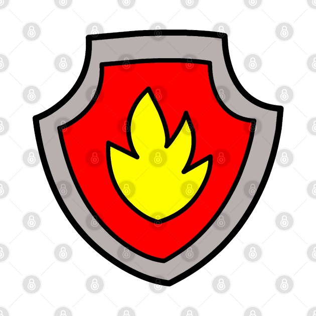 Fire Badge - Paw Patol Marshall - Pin | TeePublic