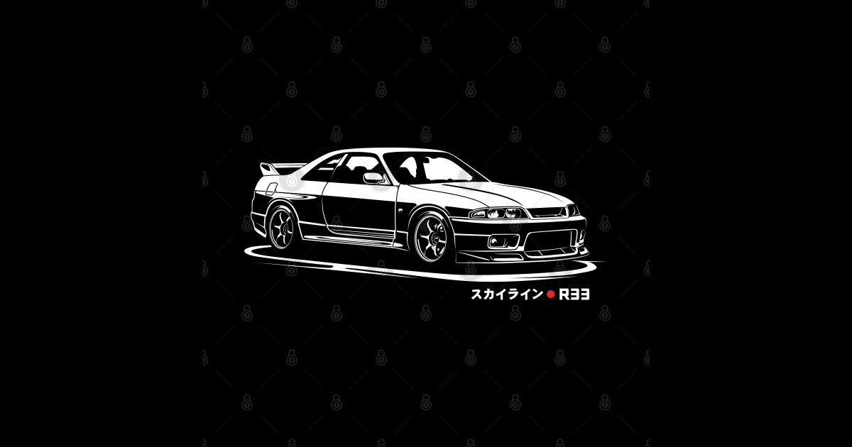 Skyline GTR R33 - Nissan Skyline - Sticker | TeePublic