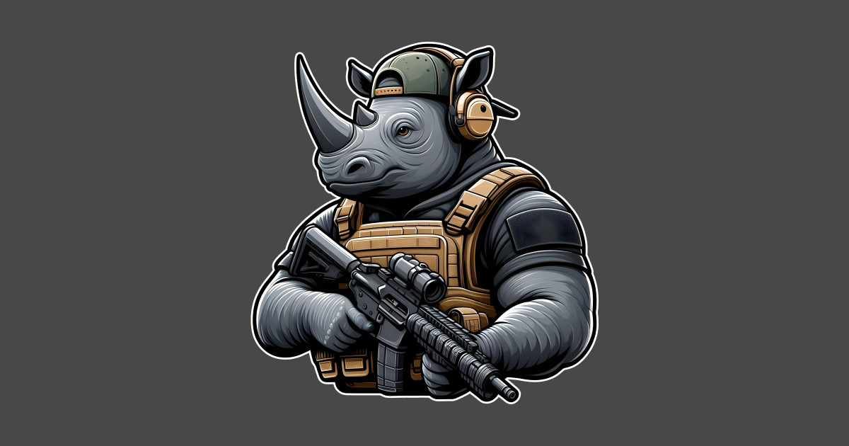 Tactical Rhino - Rhino - T-Shirt | TeePublic