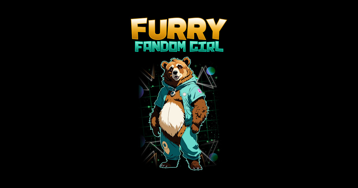 Furry Fandom Girl I Bear Furries Fandom Cosplay - Furry - Sticker ...
