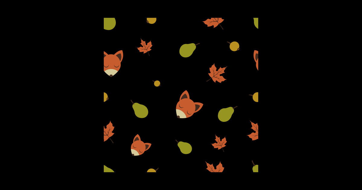 Fall Fox Pattern - Fall Fox Pattern - Posters and Art Prints | TeePublic