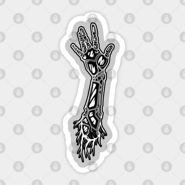 Cyborg robotic hand - Cyborg - Sticker | TeePublic