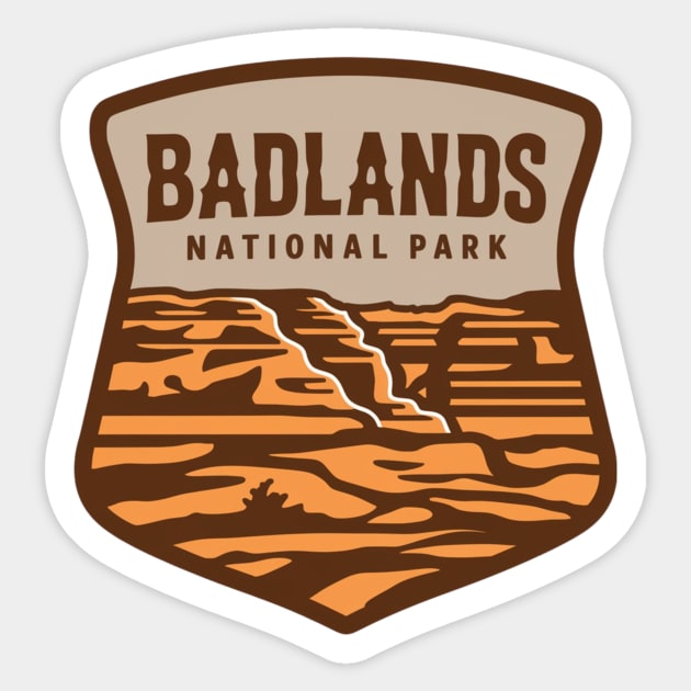 Badlands National Park - Badlands National Park - Sticker | TeePublic