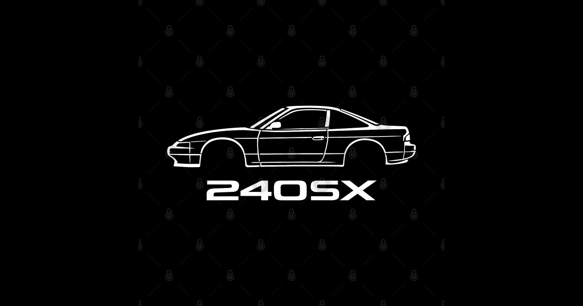 Nissan 240SX Line Art - Nissan 240sx - Sticker | TeePublic