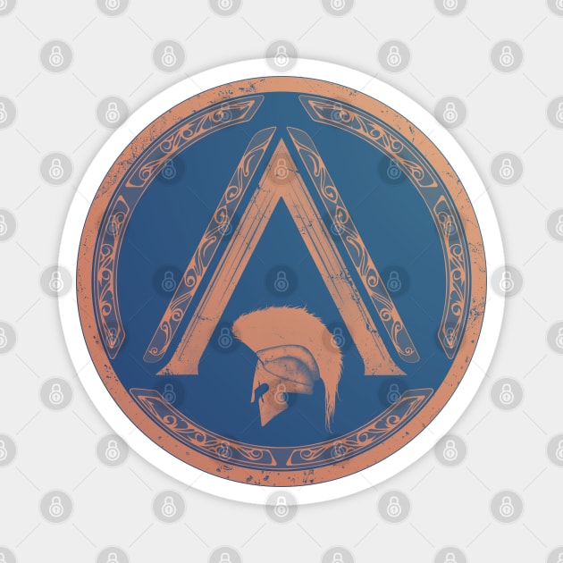 Sparta lambda symbol helmet - Spartan Warrior - Magnet | TeePublic