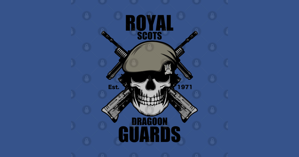 Royal Scots Dragoon Guards (Front & Back Logo) - British Army Rsdg - T ...