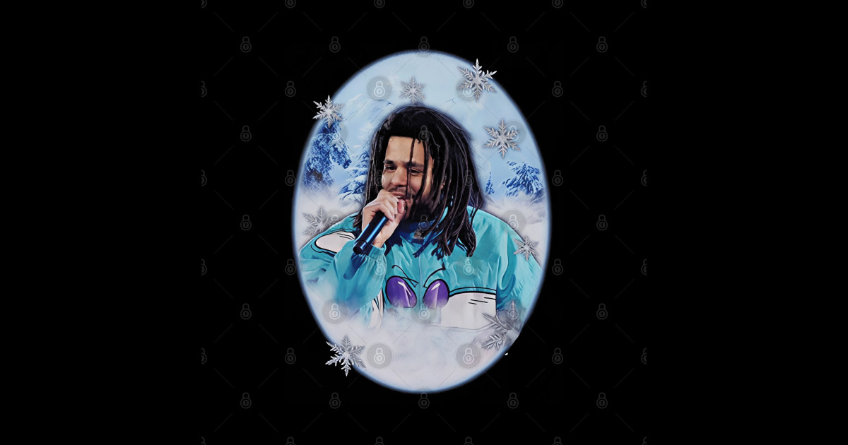 J. Cole Portrait - J Cole - Sticker | TeePublic