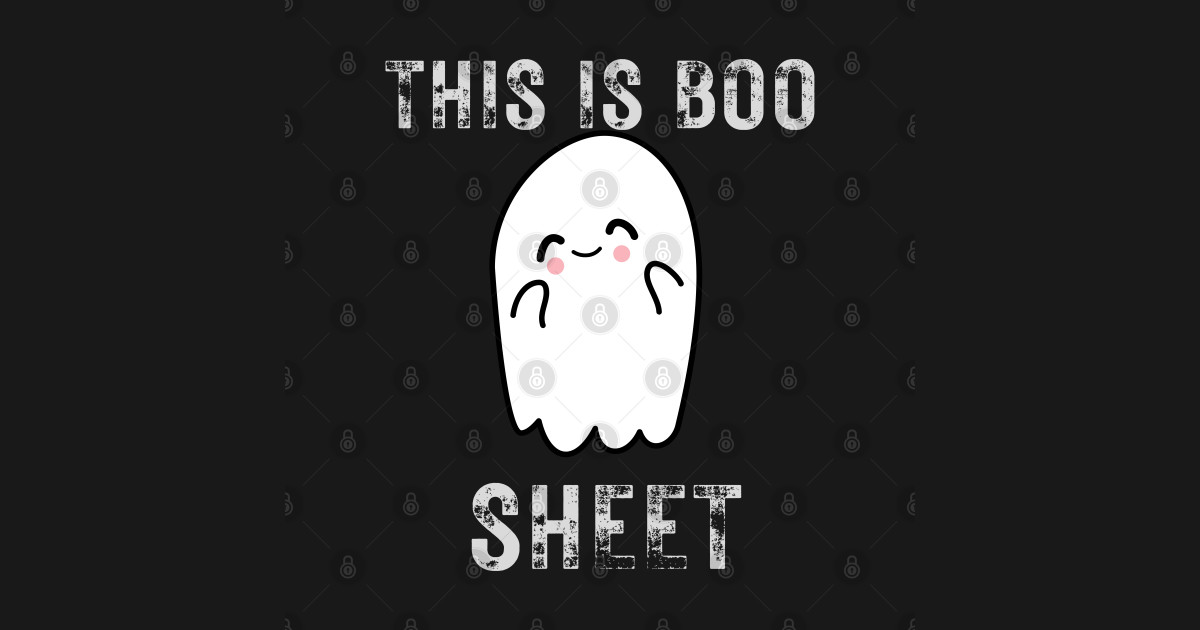 This Is Boo Sheet Ghost Retro Halloween Costume - This Is Boo Sheet - T ...